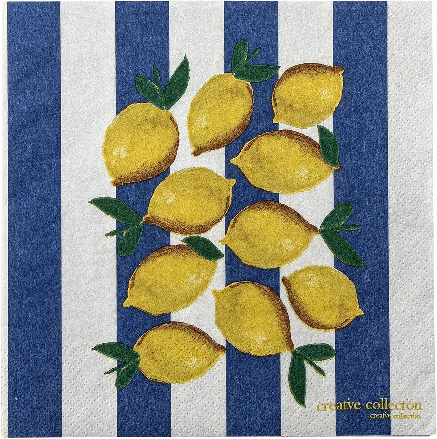Papírové ubrousky v sadě 20 ks 33x33 cm Limone – Bloomingville