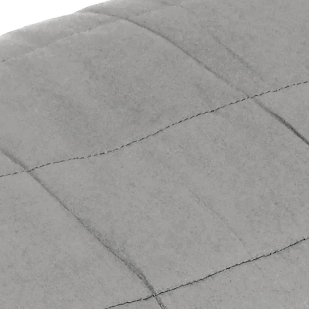 Zátěžová deka šedá 150 x 200 cm 7 kg textil