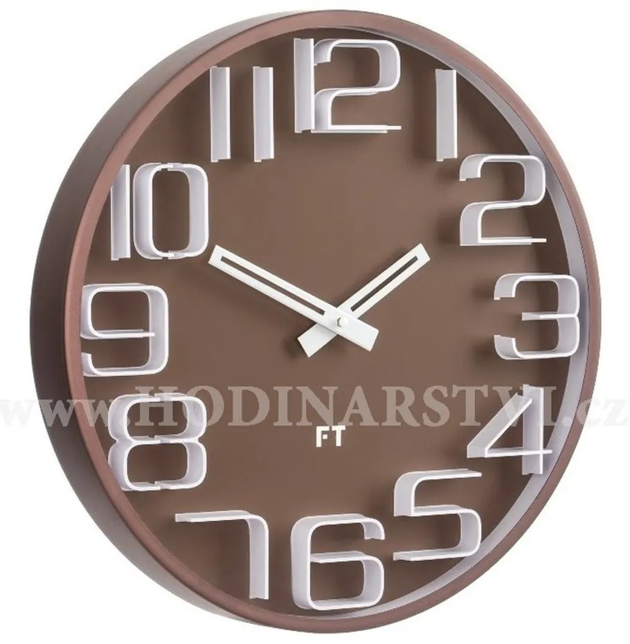 Designové nástěnné hodiny Future Time FT8010BR Numbers 30cm