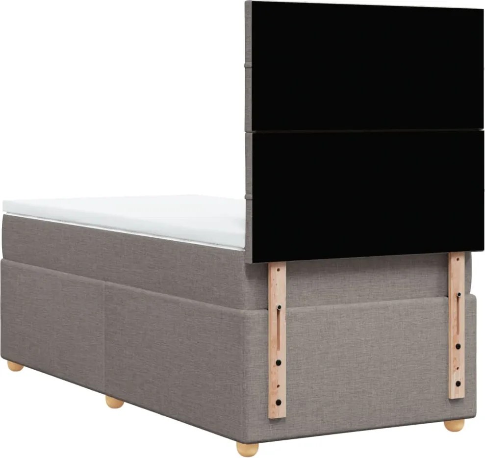 Box spring postel s matrací taupe 90x200 cm textil 3291167