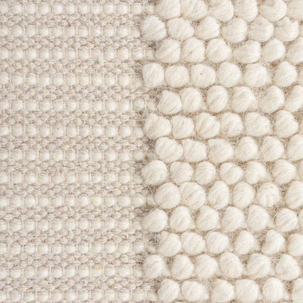 Flair Rugs, Kusový koberec Bobble Wool Ivory, 120x170, bílá, ložnice