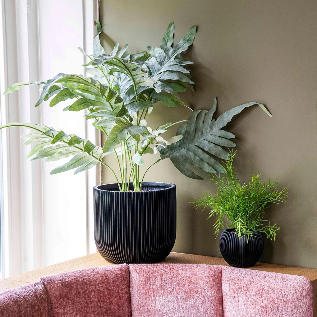 Capi Nature Groove Made With Planter Ball Textile Black Ø 22 cm / V 20 cm