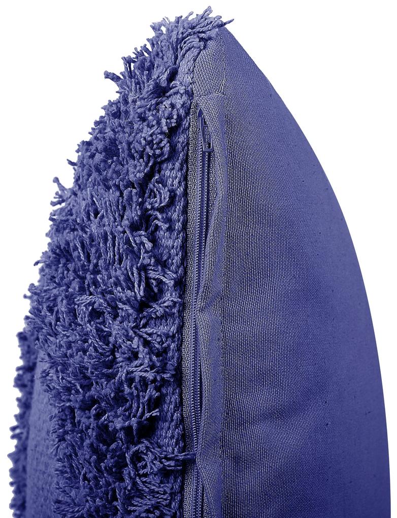 Bavlněný polštář 45 x 45 cm fialový RHOEO Beliani