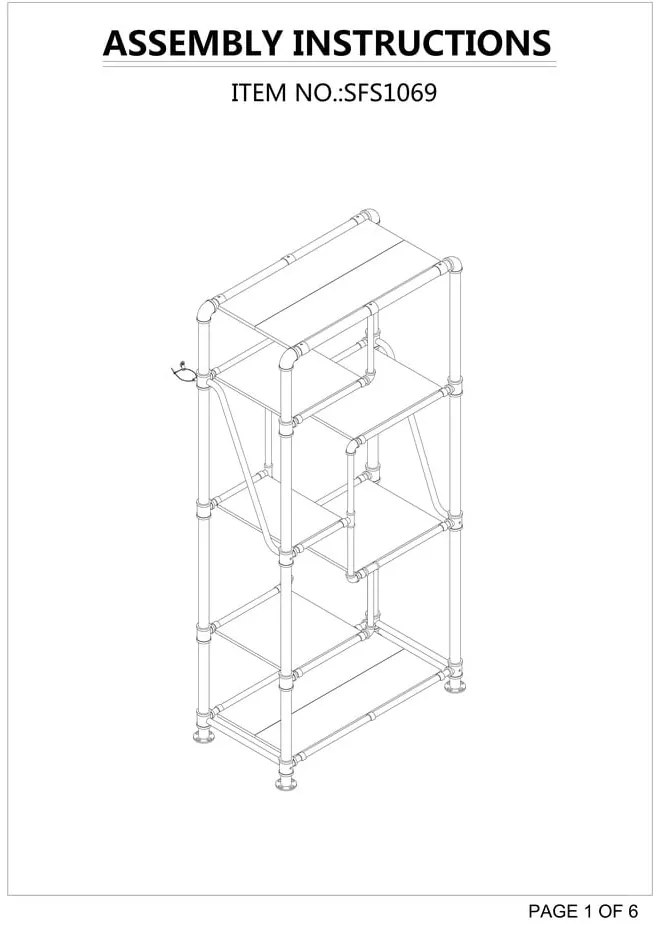 Černá kovová knihovna Mauro Ferretti Manhattan, výška 190 cm