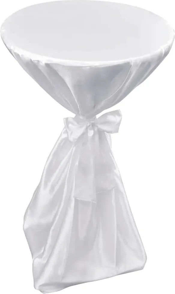 Potahy na stůl bílé, 60 cm, s mašlí, 2 ks 241187