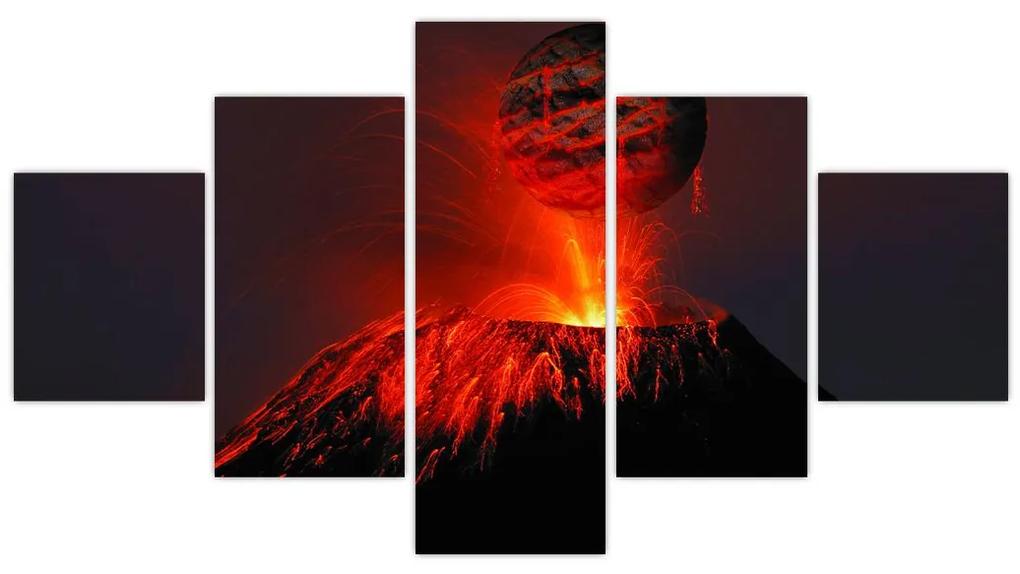 Obraz vulkánu (125x70 cm)