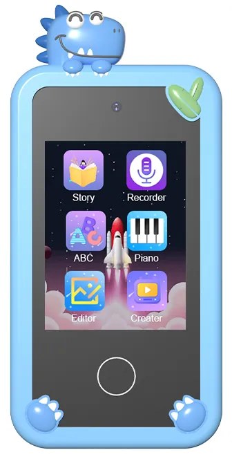 Bezdoteku Smartphone telefon pro děti Dinosaurus modrý