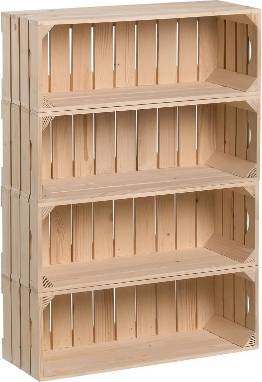 Dřevobox Bedýnkový regál 88 x 60 x 24 cm