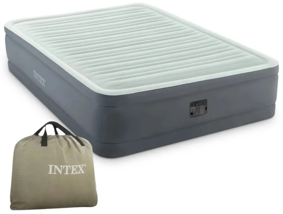 Intex nafukovací matrace queen 152x203x46 s vestavěnou pumpou 220-240v a taškou