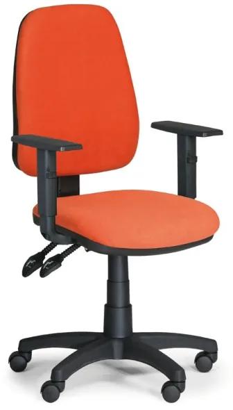Euroseat Kancelářská židle ALEX s područkami, oranžová