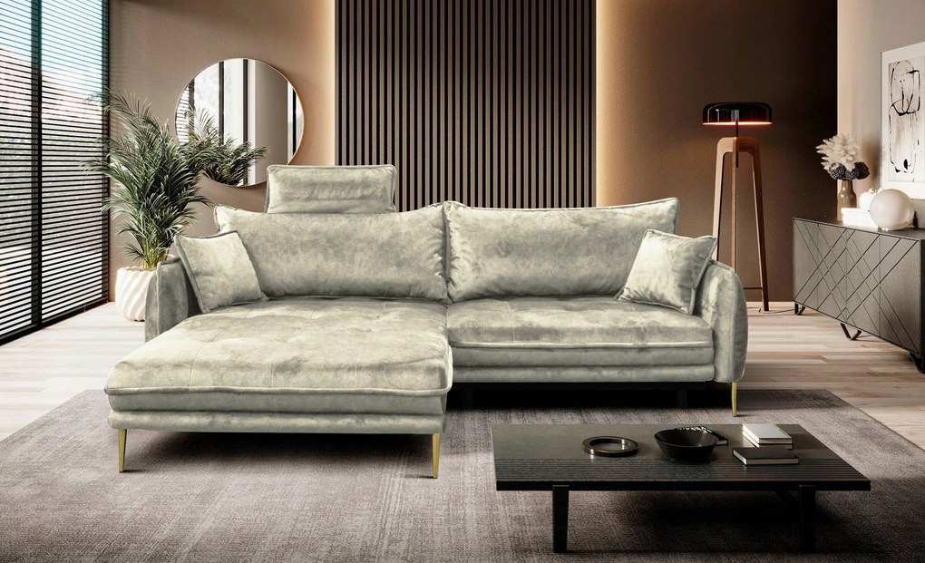 XXXLutz ROHOVÁ SEDAČKA, textil, krémová MID.YOU - Sedací soupravy - 001574006202