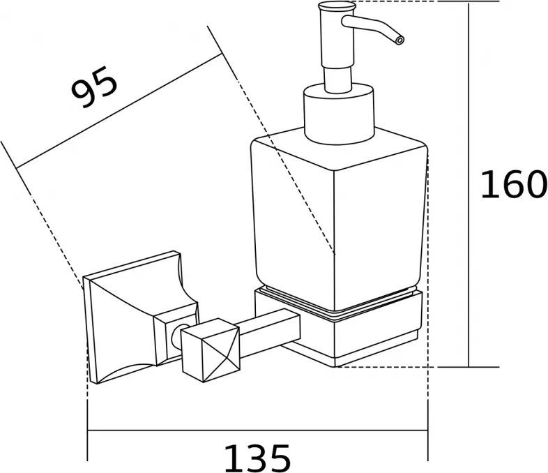 Mexen příslušenství, Dalia dávkovač mýdla, zlatá, 70173388-50
