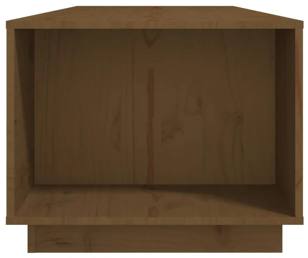 Konferenční stolek medově hnědý 110x50x40 cm masivní borovice - Default Title