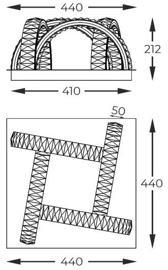 Zuma Line MX3274-4-3GT - LED Stropní svítidlo TULA LED/23,5W/230V zlatá