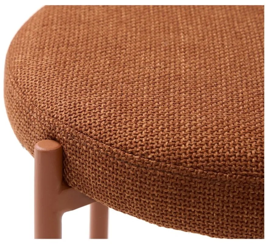 Kovová stolička v terakotové barvě Pelican – Unique Furniture