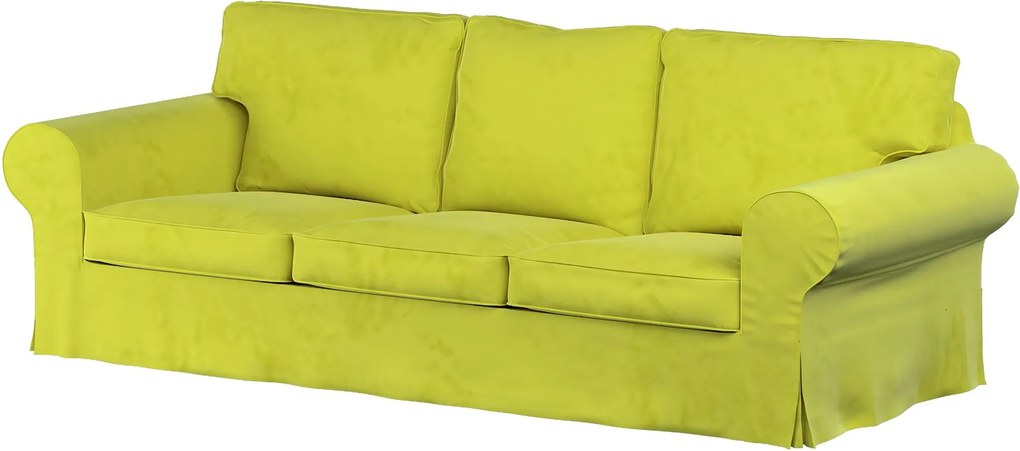 Potah na pohovku IKEA  Ektorp 3-místná, nerozkládací barva zelená látka lesklé, sametová