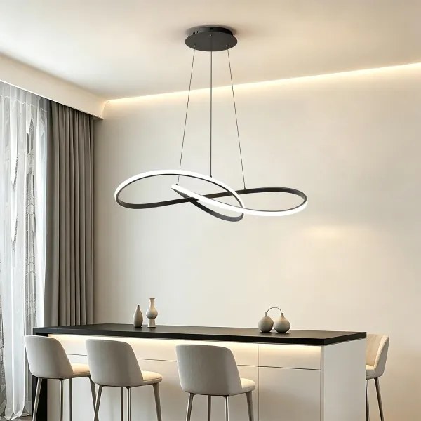 Brilagi - LED Stmívat. lustr na lanku INFINITY LED/80W/230V 80x80 cm černá + DO