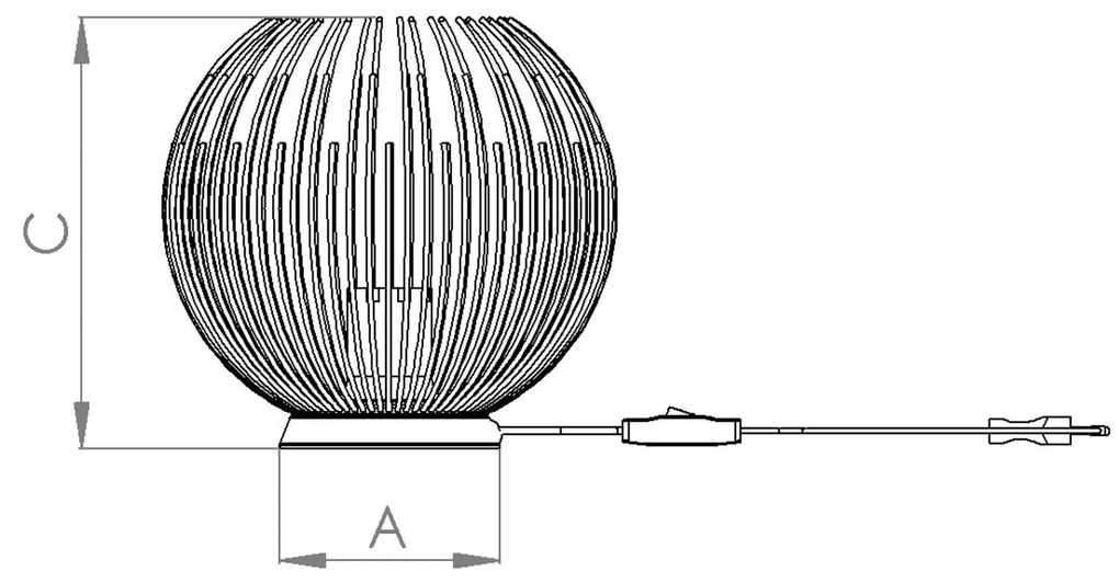 Stolní lampa Venezuela, stínidlo ze zlatých prutů