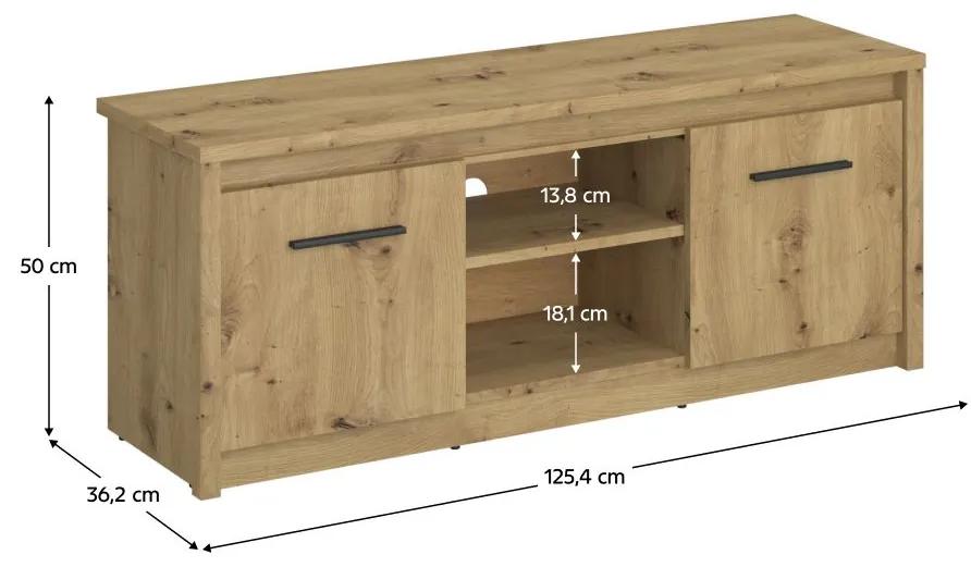 TV stolek/skříňka IRON (dub artisan). 1091698