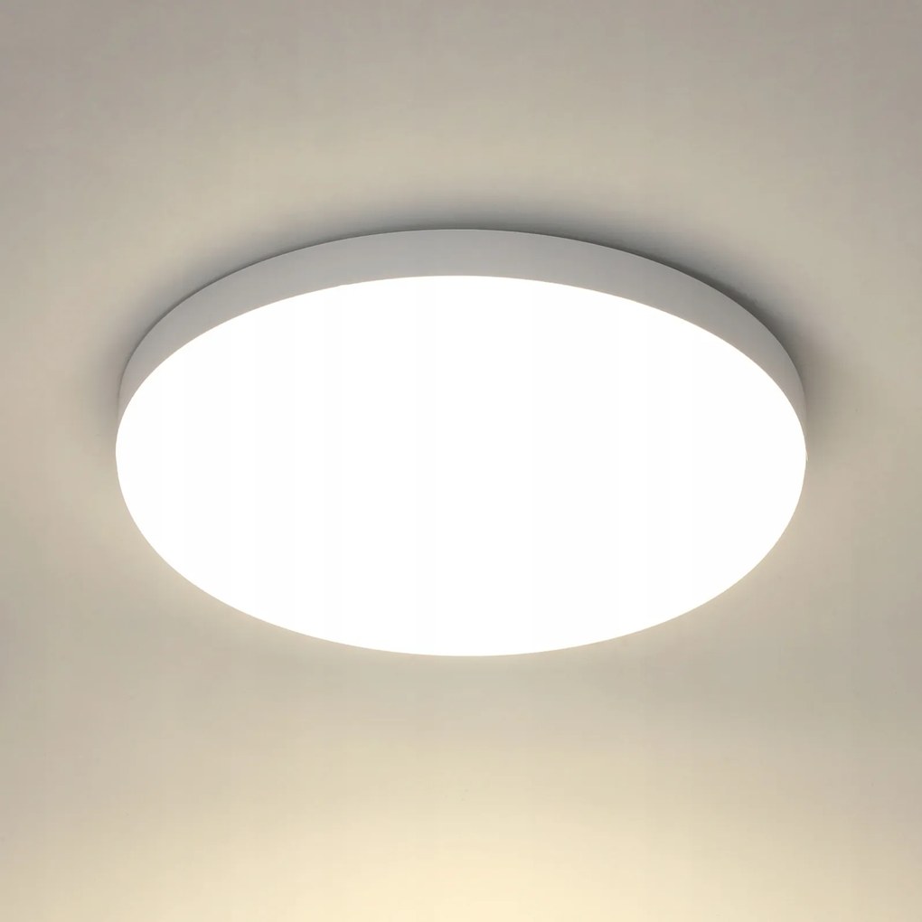 Lampa Sufitowa Plafon Led Biały Lampa Łazienkowa Wodoodporna 32W 4500K IP54