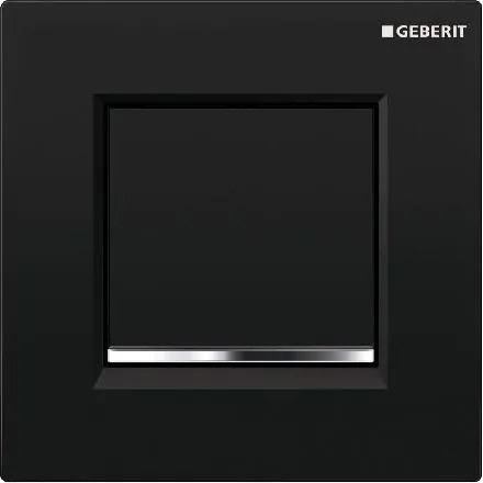 Geberit - Ovládání splachování pisoáru, černá/lesklý chrom 116.017.KM.1