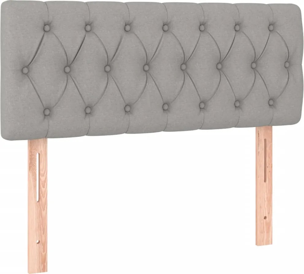 Box spring postel s matrací světle šedý 100 x 200 cm textil 3140273