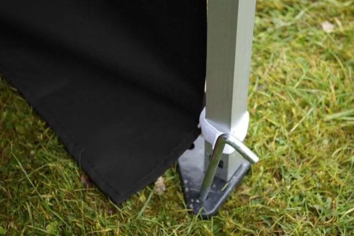 Nůžkový párty stan 3 × 6 m s bočními stěnami, černý