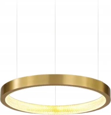 Zing Ring 60 B – Led lustr 60 cm, zlatý mosazný prsten