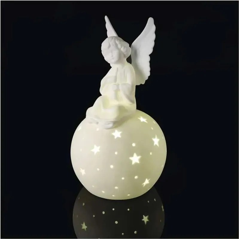 EMOS LED keramický anděl 29cm DCLW33