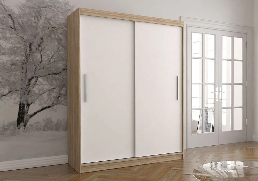 IDZ Šatní skříň Neomi 04 (150 cm) Barva dřeva: Sonoma + Bílá