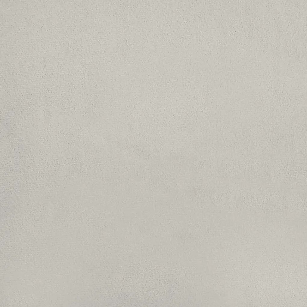 Kulatá stolička s úložným prostorem světle šedá samet 31 x 37 cm 340285
