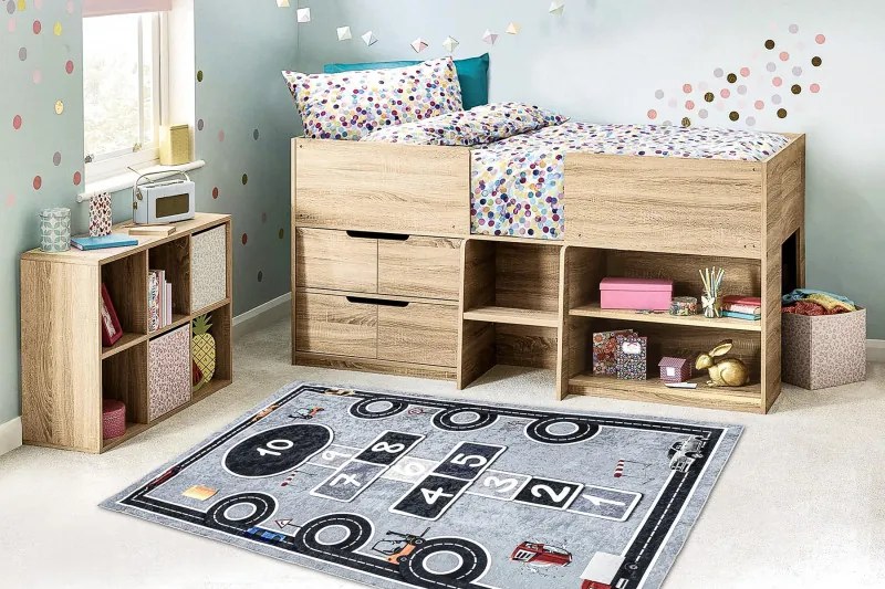 Dywany Łuszczów Dětský kusový koberec Bambino 2279 Hopscotch grey - 140x190 cm