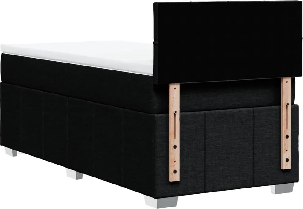 Box spring postel s matrací černá 90x190 cm textil 3286925