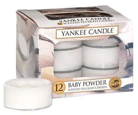 Sada 12 vonných svíček Yankee Candle Dětský Pudr, doba hoření 4 hodiny