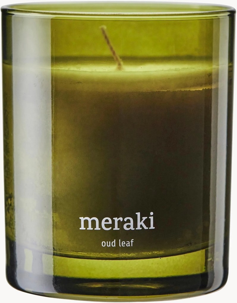 Vonná svíčka Oud Leaf (geránium, růže, santalové dřevo)