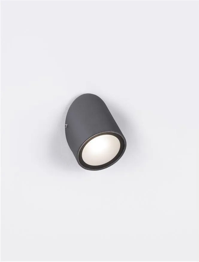 NV 9060199 Venkovní nástěnné svítidlo CAPO černý hliník a tvrzený skleněný difuzor LED 3W 3000K 220-240V IP65 - NOVA LUCE