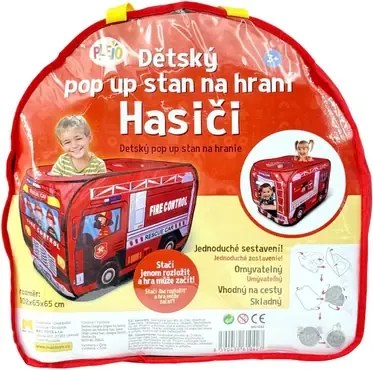 PLEJO Dětský pop up stan Hasiči / od 3 let