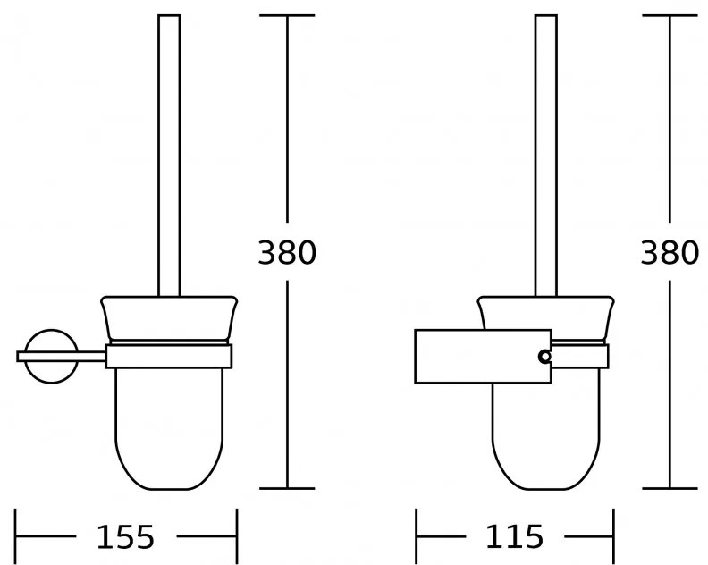 Mexen příslušenství, Aron wc kartáč černá, 7088150-70