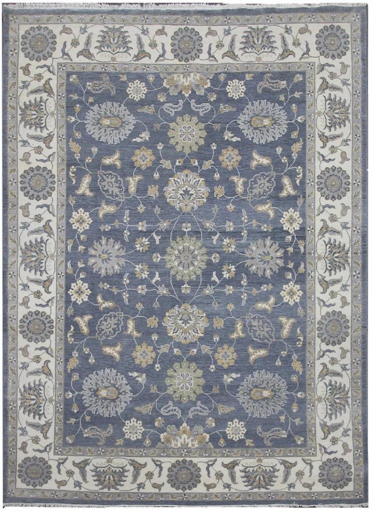 Diamond Carpets koberce Ručně vázaný kusový koberec Diamond DC-ZIGLER Jeans blue/ivory ROZMĚR: 245x305