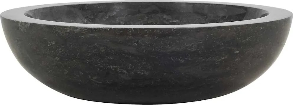 Umyvadlo 40 x 12 cm mramor černé 142774