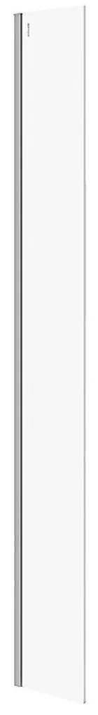 Cersanit Mille - Pevná boční stěna pro Walk-In, 30x200 cm, chrom/čiré sklo S161-013
