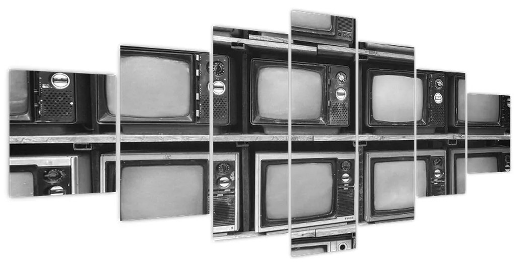 Obraz - Retro televize (210x100 cm)