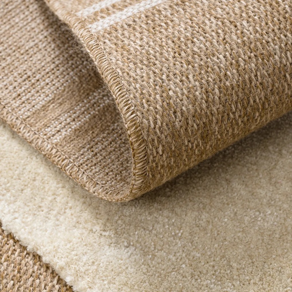 Dywany Łuszczów, Kusový koberec Spark 0698A beige/cream, 140x190, béžová, chodba / předsíň