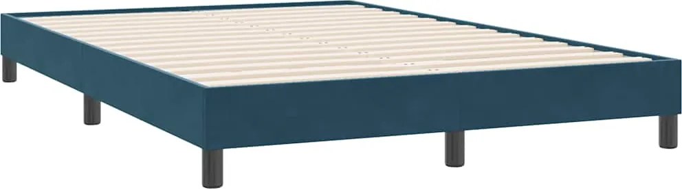 Postel Box Spring bez matrace tmavě modrá 160x220 cm samet 3315883