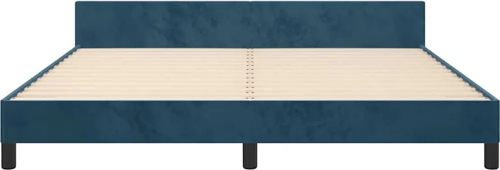 Rám postele s čelem tmavě modrý 180x200 cm samet 3125834