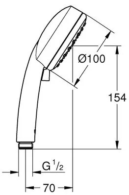 Grohe Vitalio Comfort Sprchová hlavice 100, 2 proudy, chrom 26397000