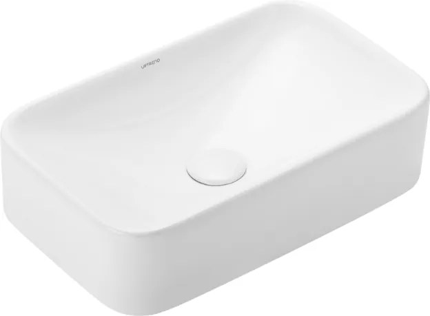 UPTrend Obdélníkové keramické umyvadlo na desku MIDEA BASIC TR4120A, bílá lesk