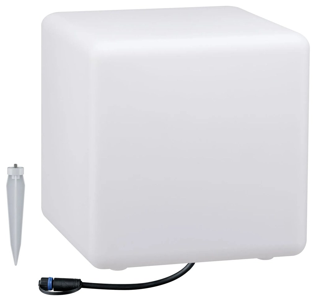 Paulmann 94181 Plug&Shine Cube, venkovní světelný objekt 6,5W LED 3000K, 30x30x30cm, IP67