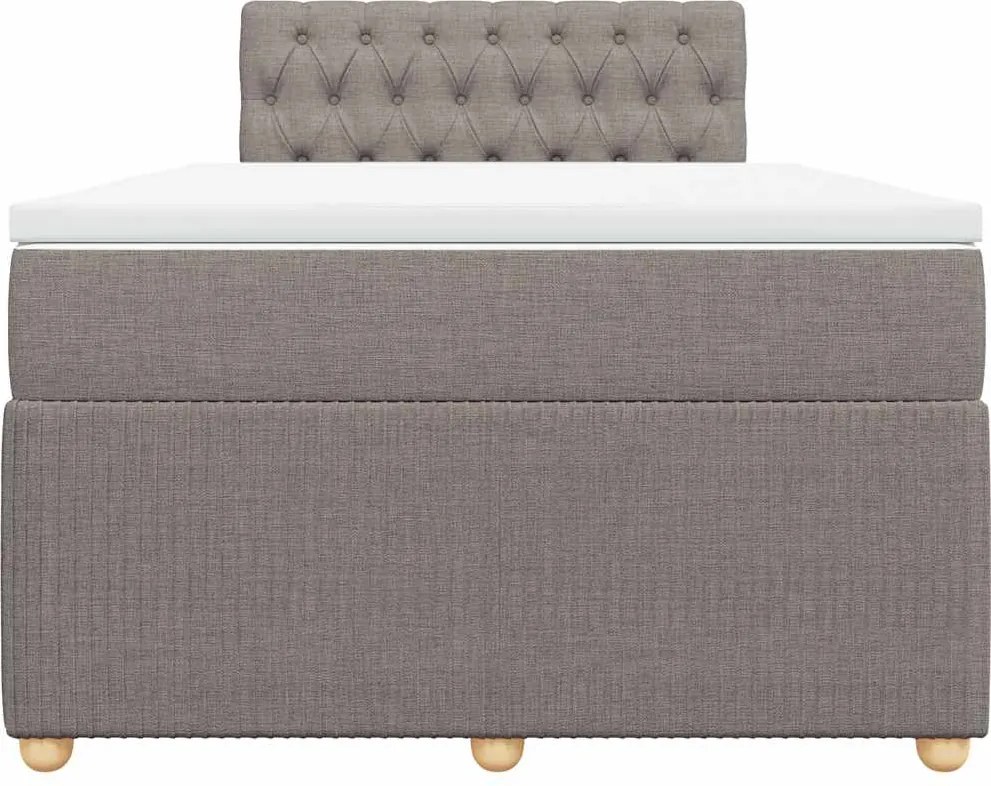 Box spring postel s matrací taupe 120x200 cm textil 3289734