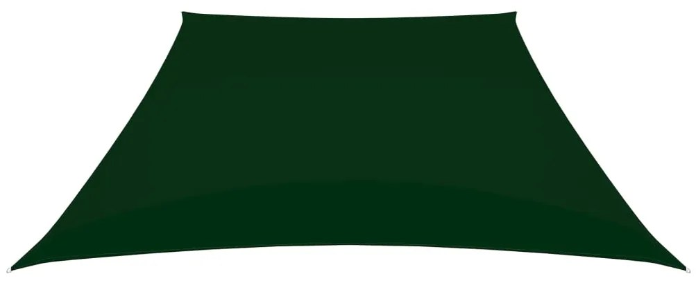 vidaXL Stínicí plachta oxfordská látka lichoběžník 2/4x3m tmavě zelená